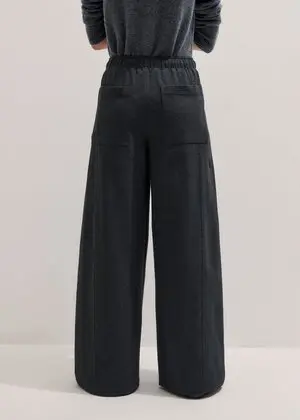 ME+EM Herringbone Barrel-leg Trousers