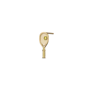 PASCAL Tennis Racket Stud Earrings - Gold/yellow Diamond