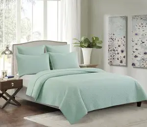 C&F HOME Kya Cotton Quilt Set Reversible And Machine Washable - Green
