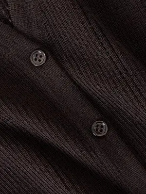 Gabriela Hearst Lillian Pointelle-knit Wool Cardigan