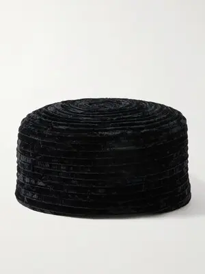 GIGI BURRIS MILLINERY Lauren Silk-blend Velvet Pillbox Hat - Black