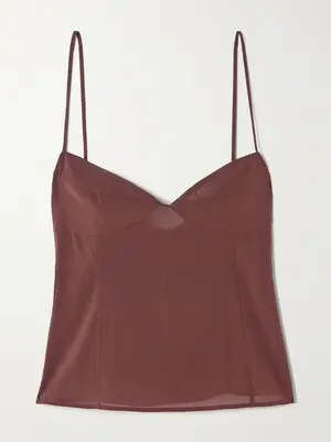 ST. AGNI Stretch-silk Organza Camisole