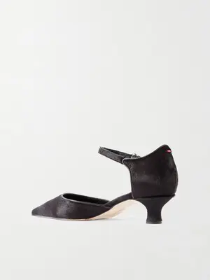 AeydĒ Tillie Pony Hair Pumps - Brown