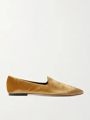 AeydĒ Vanna Velvet Loafers - Yellow