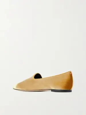 AeydĒ Vanna Velvet Loafers - Yellow