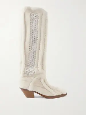 Gabriela Hearst Joseph Shearling Knee Boots - Ivory