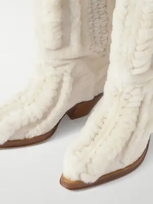 Gabriela Hearst Joseph Shearling Knee Boots - Ivory