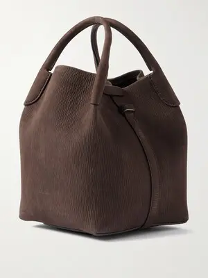 Loro Piana Bale Small Textured-suede Shoulder Bag - Brown