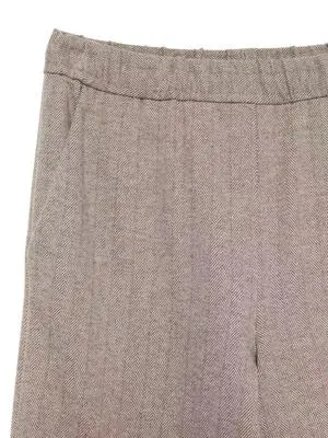 LE TRICOT PERUGIA Herringbone Trousers