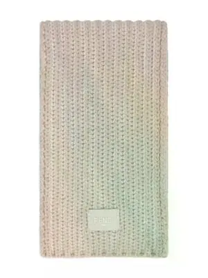 Fendi Logo-patch Scarf - Neutrals