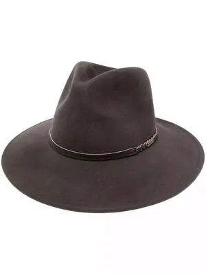 Barbour Braid-detail Fedora Hat - Brown