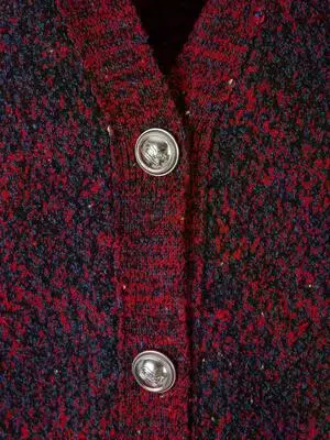 Rabanne Textured Wool Button Cardigan
