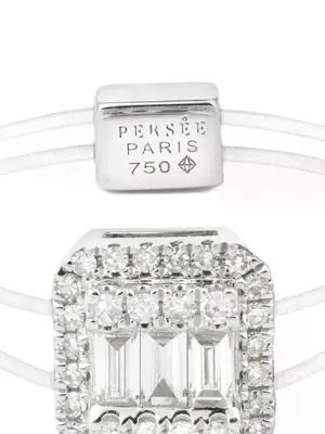 PERSEE 18ct White Gold Radiant-cut Diamond Ring