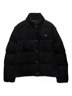 Prada Corduroy Puffer Jacket - Black