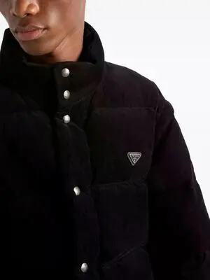 Prada Corduroy Puffer Jacket - Black