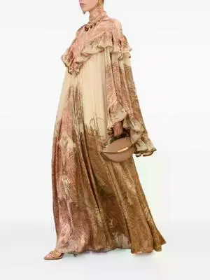 Zimmermann Burnout Ruffled Paisley-print Maxi Dress