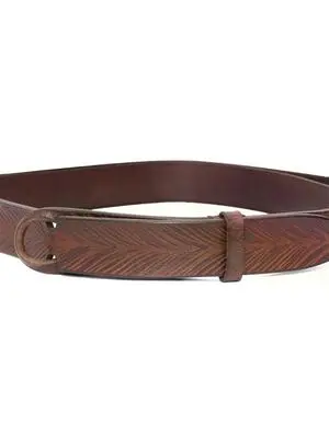 Orciani Textured Leather Belt - Brown