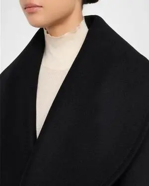 Bottega Veneta Wool-blend Double-breasted Coat - Nero