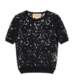 Valentino Garavani Lace Sweater Top