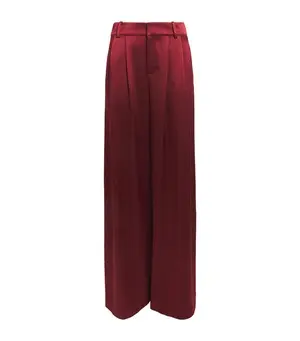 Alice + Olivia Satin Kennedy Wide-leg Trousers