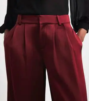 Alice + Olivia Satin Kennedy Wide-leg Trousers
