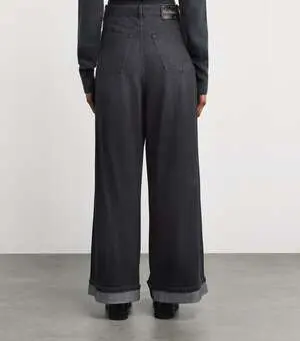 Max Mara Turn-up-hem Wide-leg Jeans