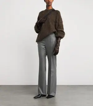 Max Mara Stretch-wool Sartoriale Flared Trousers