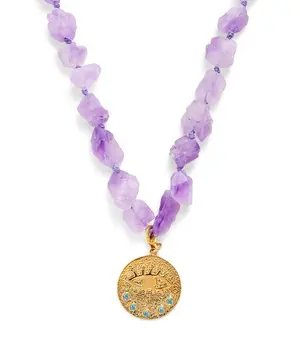HERMINA ATHENS Gold-plated And Amethyst Kressida Necklace - Purple