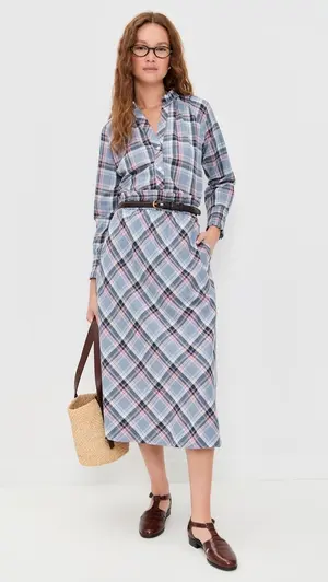 MAREA Lydia Plaid Maxi Skirt
