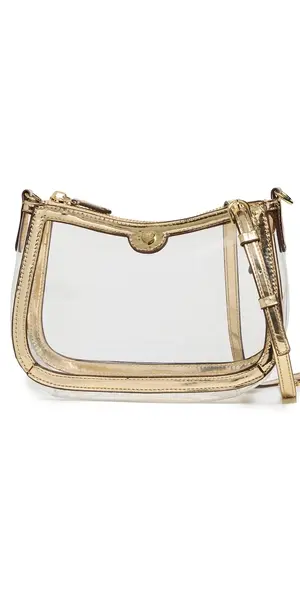 Stoney Clover Lane Clear Curved East West Crossbody Bag - Clear/gold