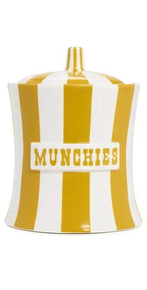 Jonathan Adler Vice Munchies Canister - Yellow/white