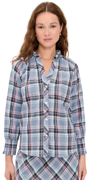 MAREA Charlize Plaid Blouse