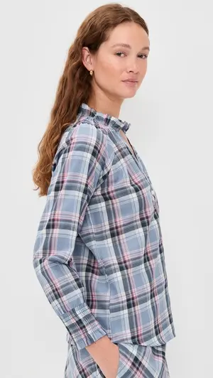 MAREA Charlize Plaid Blouse