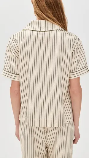 HOMMEY Striped Short Sleeve Shirt