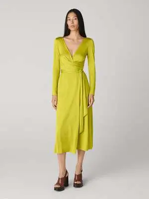 Diane Von Furstenberg Sandra Midi Wrap Dress