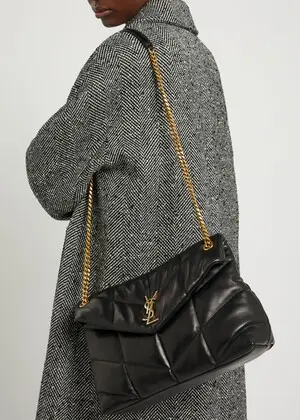 Saint Laurent Lou Puffer Medium Leather Shoulder Bag