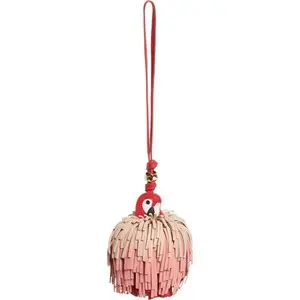 Zimmermann Parrot Fringe Leather Bag Charm
