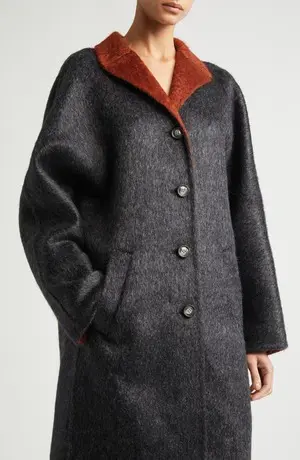 Marni Double Splittable Virgin Wool & Mohair Blend Coat
