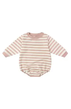 QUINCY MAE Stripe Organic Cotton Bubble Romper