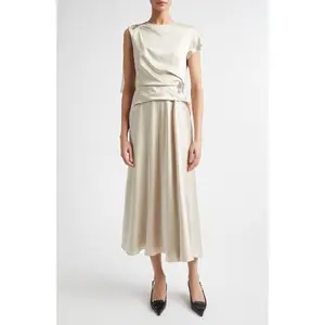 Erdem Drape Satin Gown
