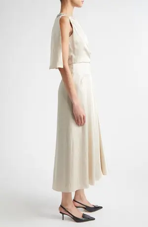 Erdem Drape Satin Gown