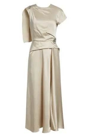 Erdem Drape Satin Gown