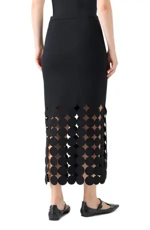 Akris Dot Cutout Skirt