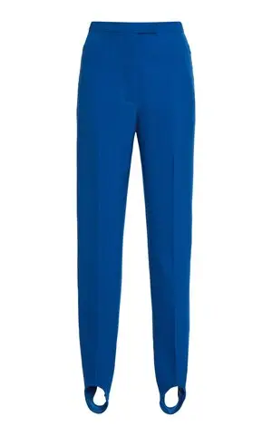 Dries Van Noten Pandora Stirrup Stretch-wool Pants - Blue