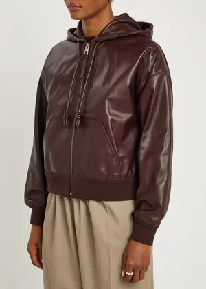 Loewe Hooded Leather Jacket