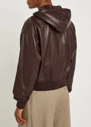 Loewe Hooded Leather Jacket