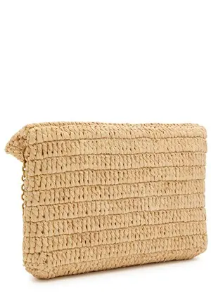 Saint Laurent Envelope Raffia Wallet-on-chain