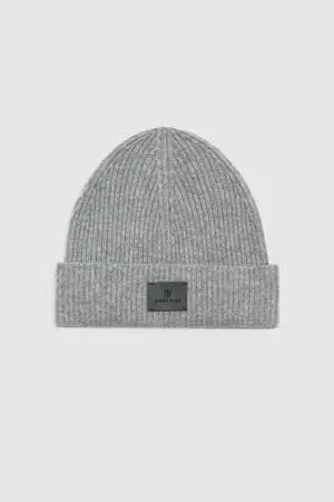 ANINE BING Carley Beanie - Medium Heather Grey Cashmere