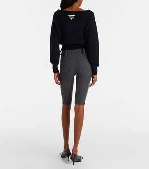 Prada Knitted Wool And Cashmere Shorts