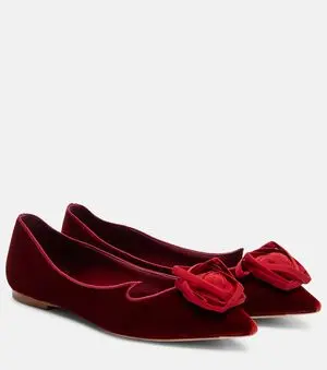 ROGER VIVIER Rose Ballet Flats - Red